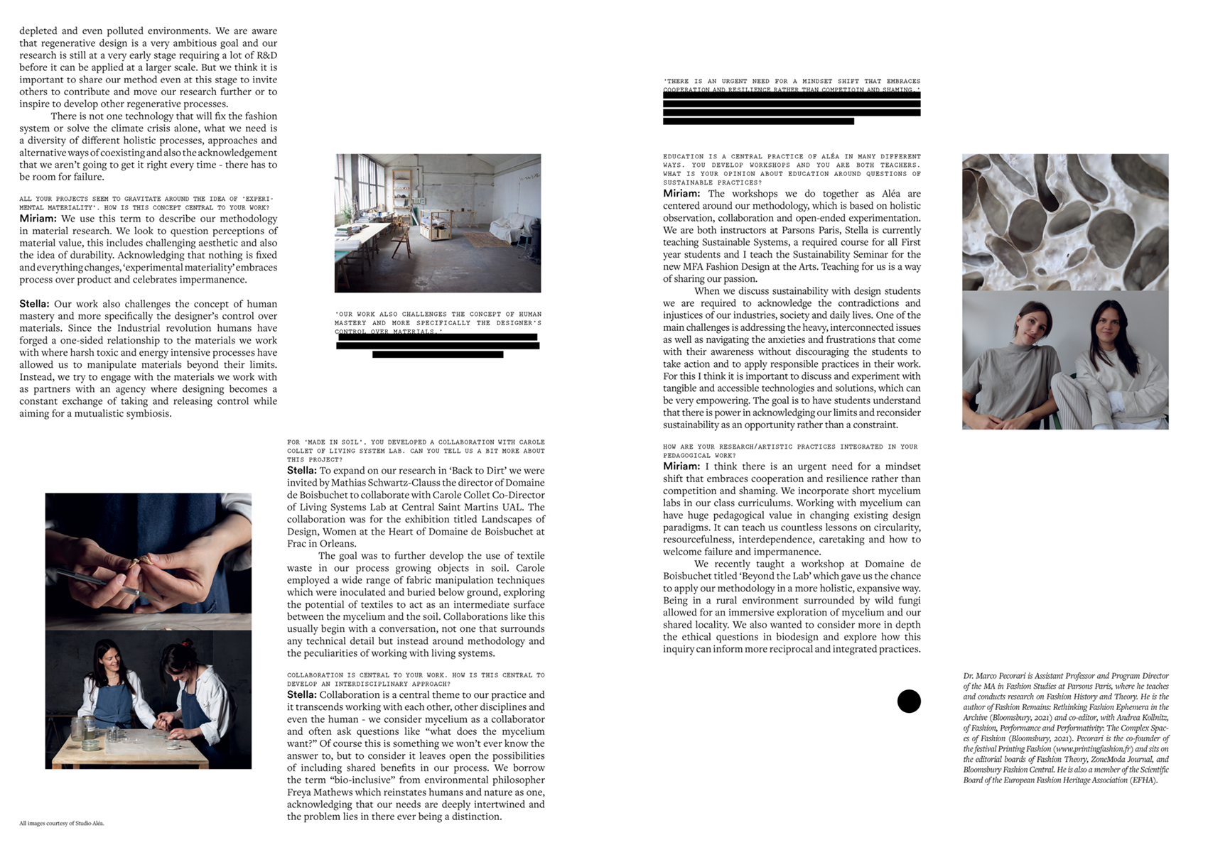 Back to Dirt. An Aléa Interview